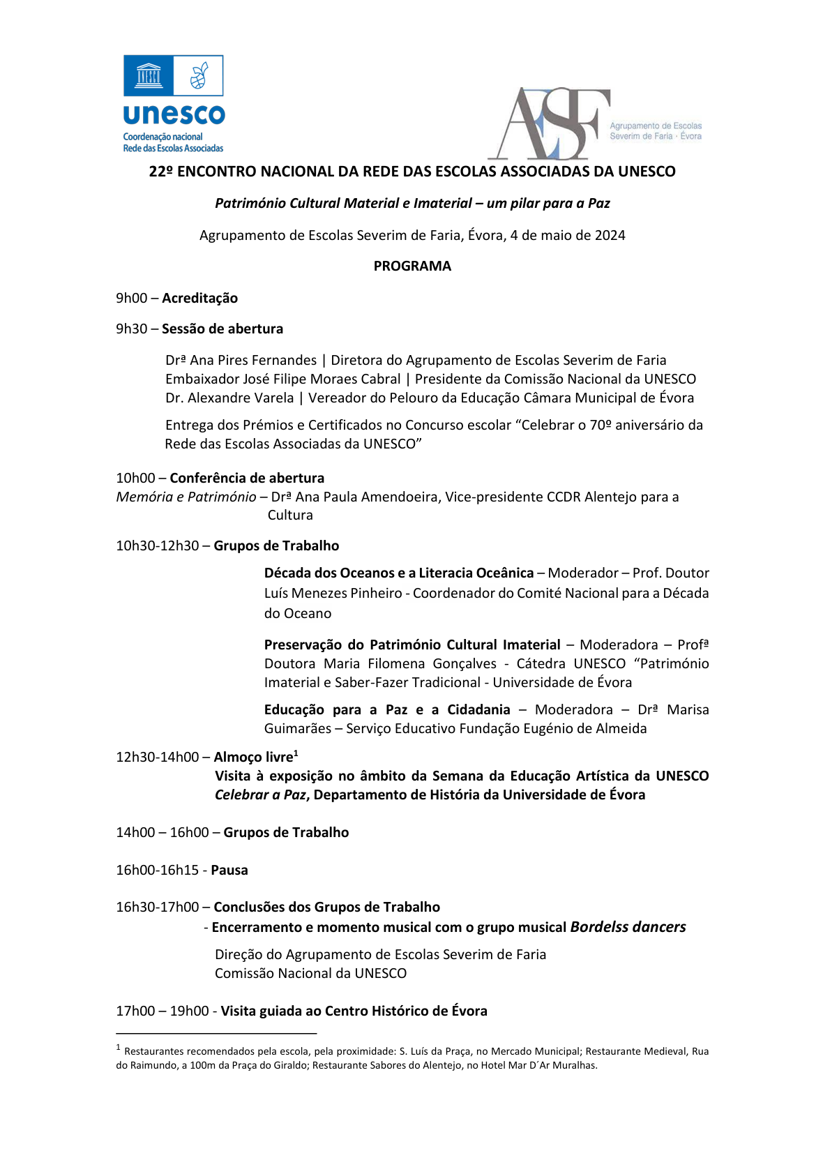 Agrupamento de Escolas Severim de Faria (Évora) organiza o 22º Encontro ...